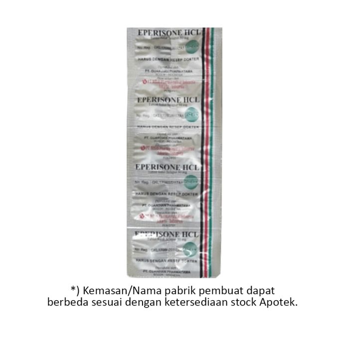 Estalex Eperisone Hcl 50 Mg: Obat Andalan Untuk Melepas Ketegangan Otot ...